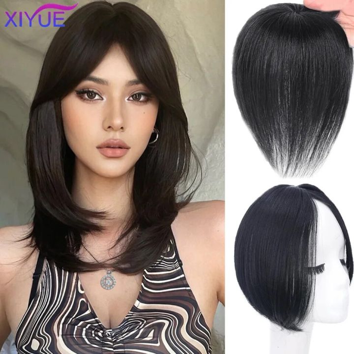 XIYUE Mid split bangs natural 3D French bangs wigs hair patches and ...