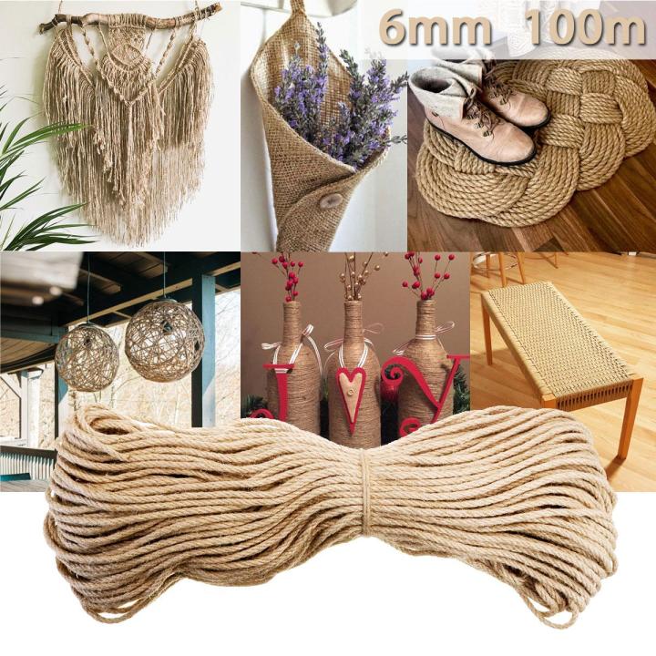 6mmx100m Sisal Rope Stationery Jute Twine Rope Natural Hemp Cord Fibre ...