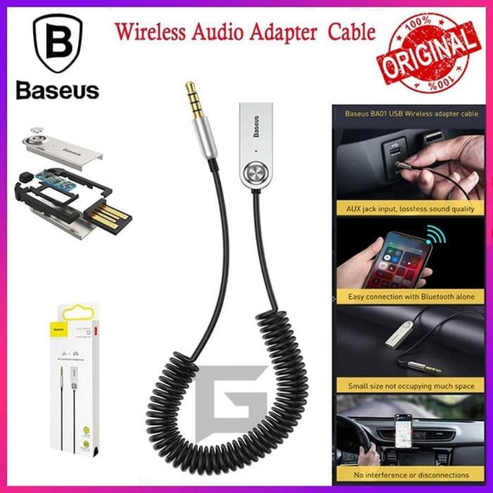 BASEUS BA01 USB WIRELESS AUDIO BLUETOOTH TRANSMITTER ADAPTER AUX CABLE ...