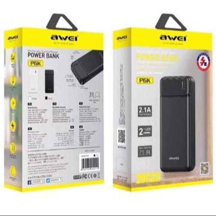 Awei 20000mAh USB Port Fast Charging Input Micro USB and Type C Quick ...