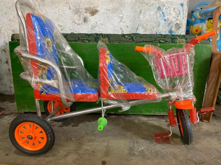 Baby Rickshaw 2seat Kid's Bike | Daraz.com.bd