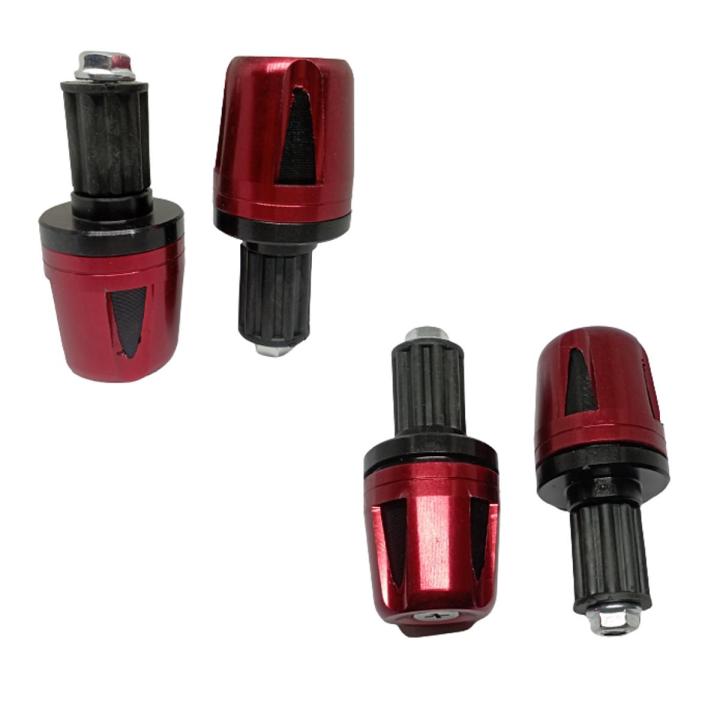 2 pcs universal CNC aluminum handlebar end gutli for motorcycle -red ...