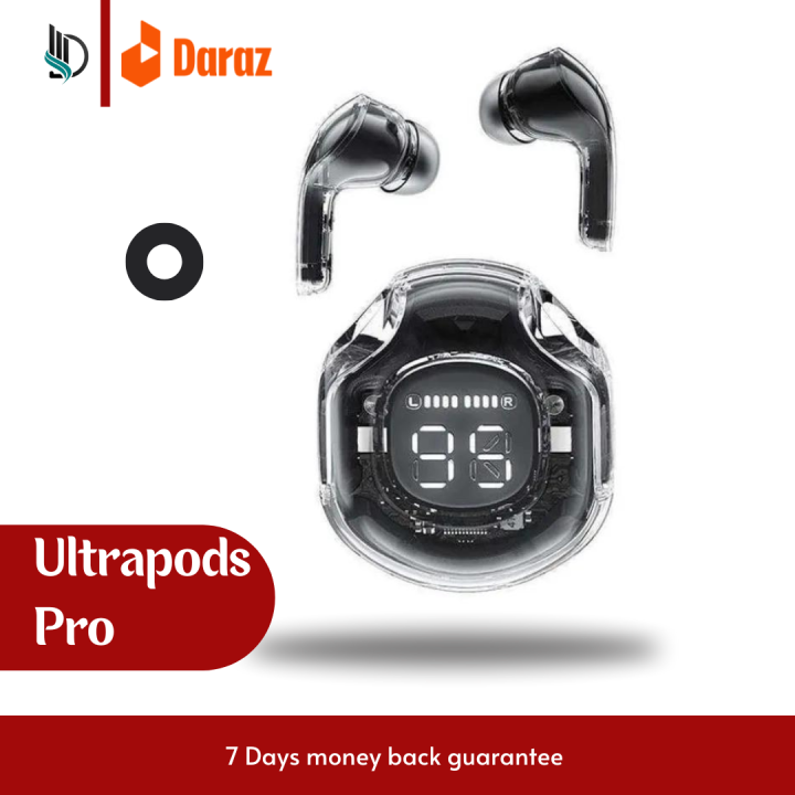 Ultrapods Pro True Wireless Earbuds with Display Transparent Design ...