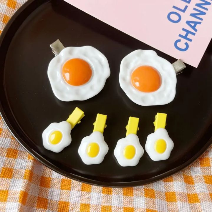 Funny Trendy Poached Egg Shape Hairpin Lovely Delicate Headdress ...