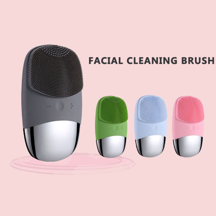 3in1 Silicone Facial Cleansing Brush Electric Face Clean Device Facial ...
