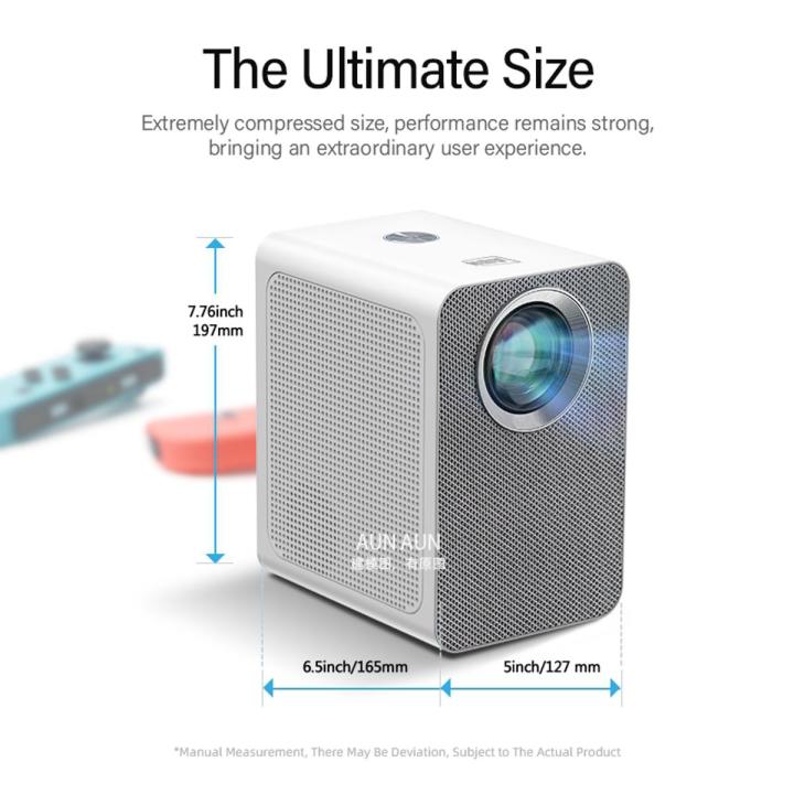 AUN ET50 4 inch 180 Lumens 1920x1080P LED Mini Projector, Plug Type:AU ...