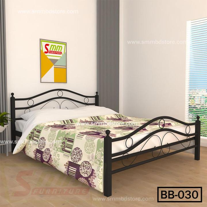 Simple Design Double Steel Bed - 030 | Daraz.com.bd