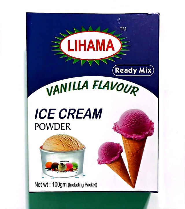 Lihama Ready Mix Ice Cream Powder Vanilla ( Vanilla Flavor ) - 100gm ...