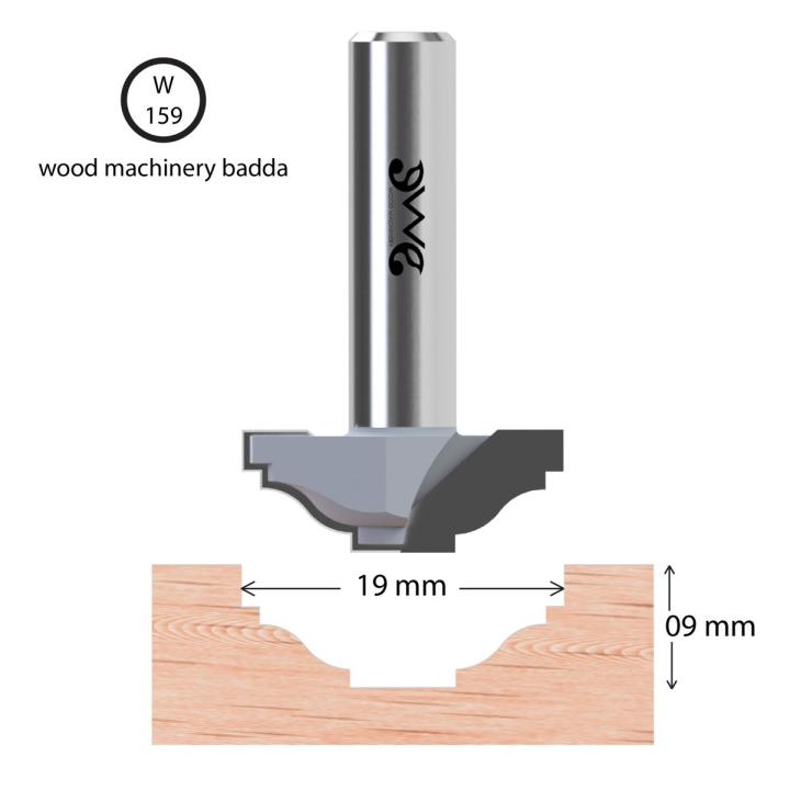 19 mm solid bit for wood and board work on CNC and router machines ...