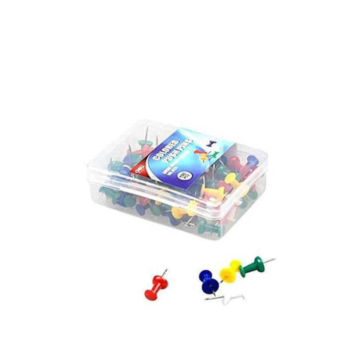 Deli Colored Push Pins - Multicolor (2 Boxes) | Daraz.com.bd