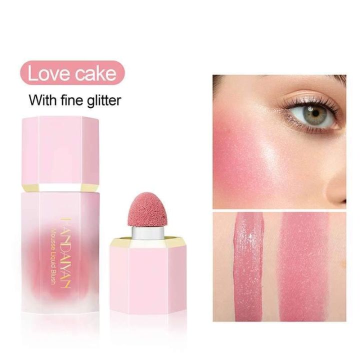 HANDAIYAN Liquid Blusher, Soft Cream Blush Makeup, Cheeks, Long-Wearing ...