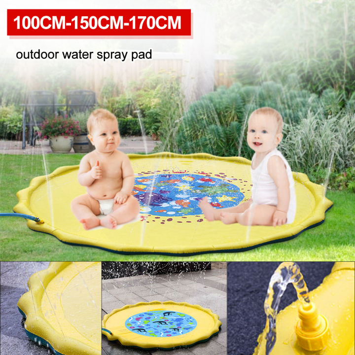 100/150/170cm Outdoor Water Game Mat Spray Mat Sprinkler Kid Toy Water ...