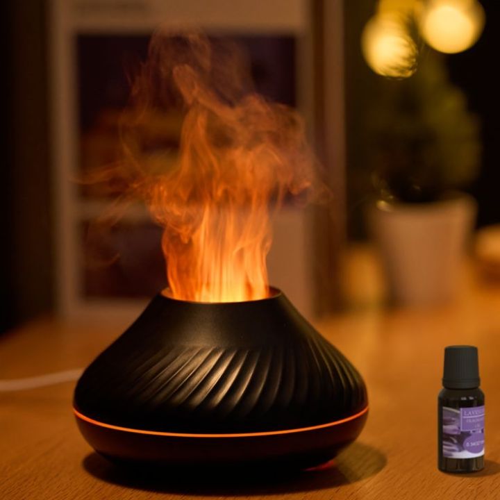 Aroma Diffuser with Flame Effect, Airmpa 130 ml Aroma Diffuser, 7 ...