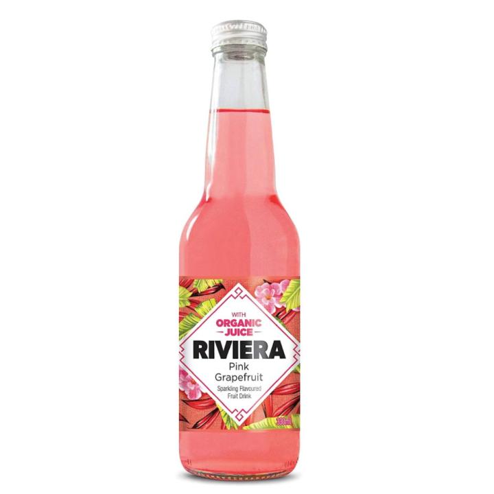 Riviera Sparkling Fruit Drink, Pink Grapefruit 330ml | Daraz.com.bd