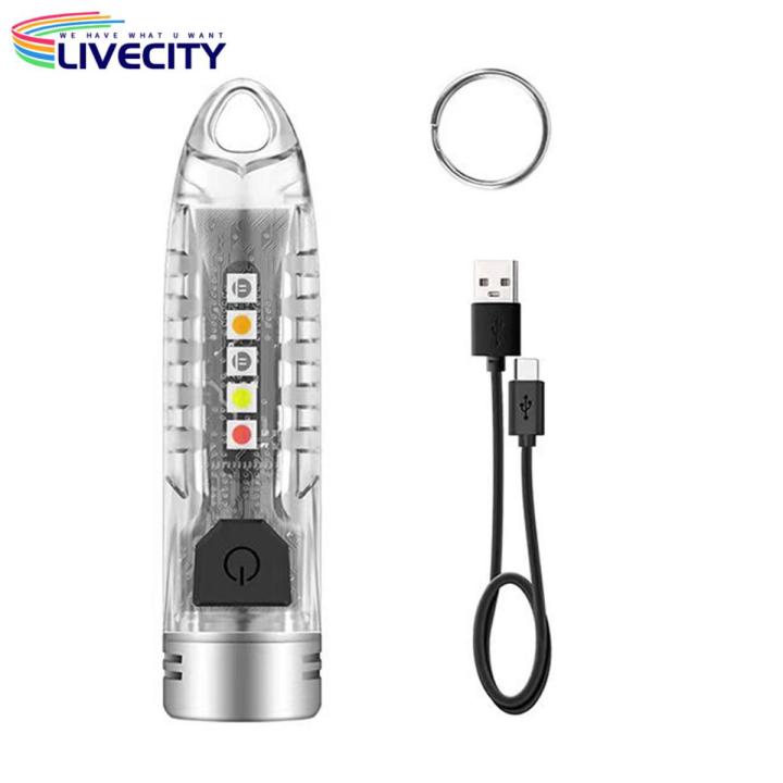 LED Rechargeable Type-C Chargeable Key Chain LED Torch | Daraz.com.bd