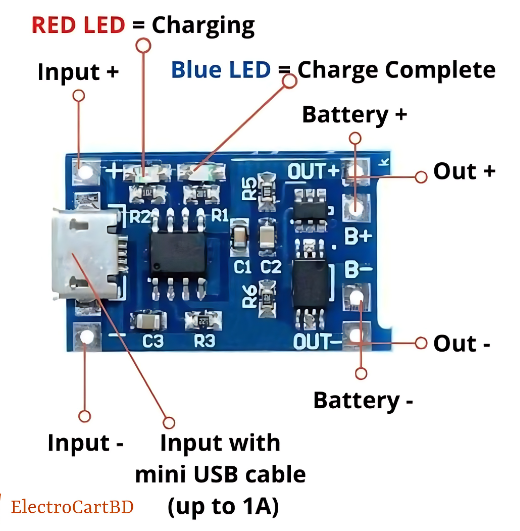 Tp4056 Lot 18650 Lithium Battery Charging Board Module Charger Modules ...