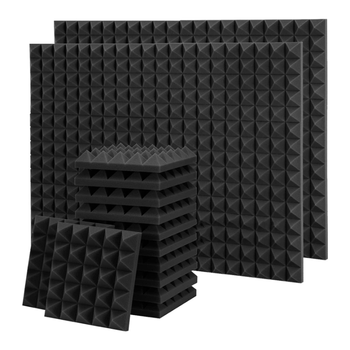 36 Pack 9.8X 9.8X 2 Inch Pyramid Acoustic Foam Sound Proof Foam for ...