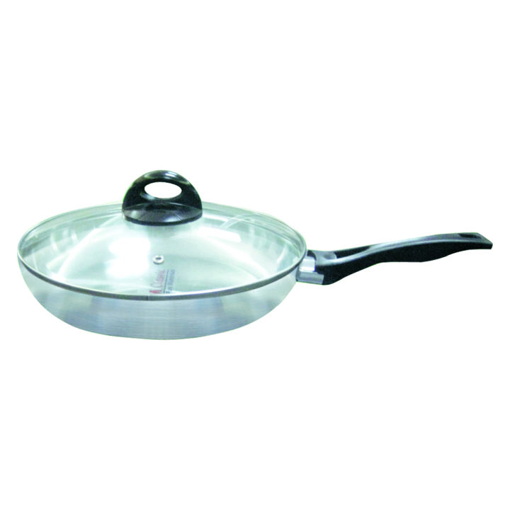 Kiam Alu Fry Pan with Glass Lid - 26 cm | Daraz.com.bd