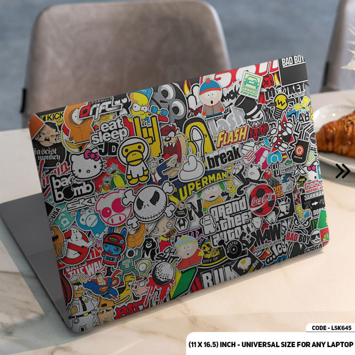 Sticker Bombing Laptop Skin & Laptop Sticker Waterproof Removable ...