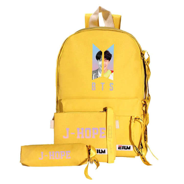 BTS School Bag Bangtan Boys Backpack Canvas Bag JIN SUGA J-HOPE RM ...