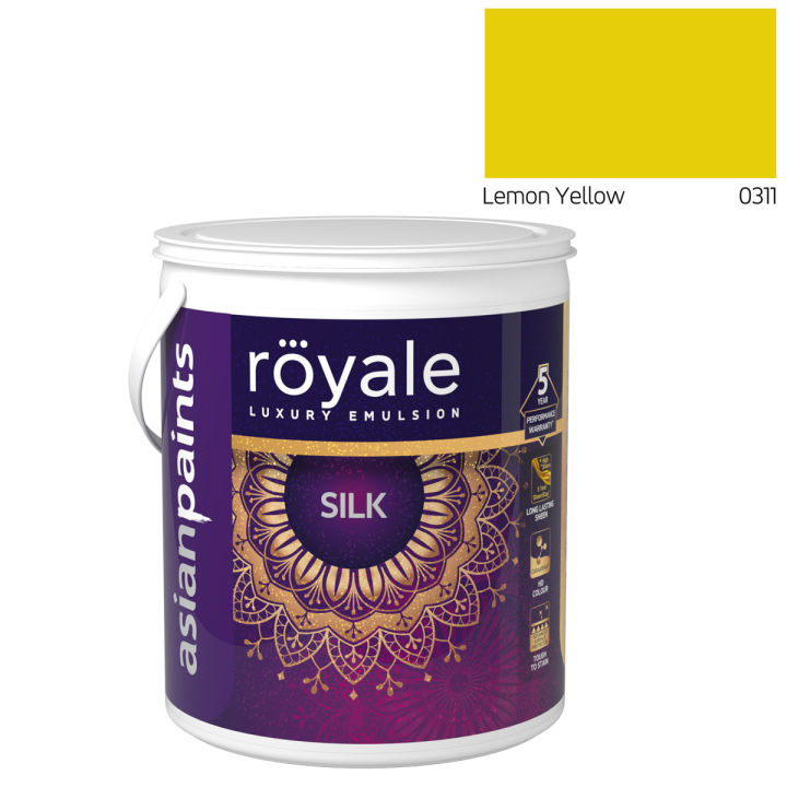 Royale Luxury Emulsion Silk - Lemon Yellow - 4L | Daraz.com.bd