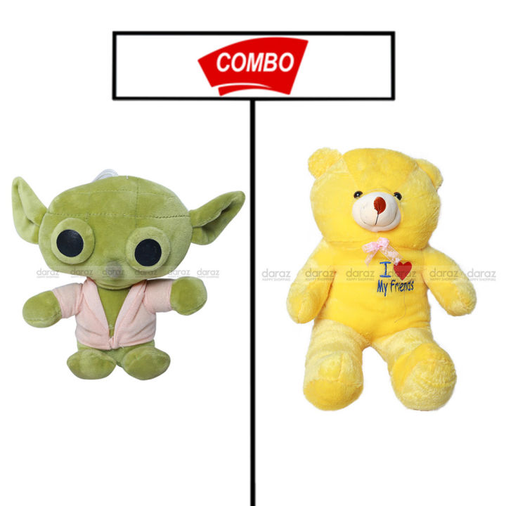 BABY YODA TEDDY WITH YELLOW TEDDY BEAR COMBO PACK FOR YOUR KIDS | Daraz ...