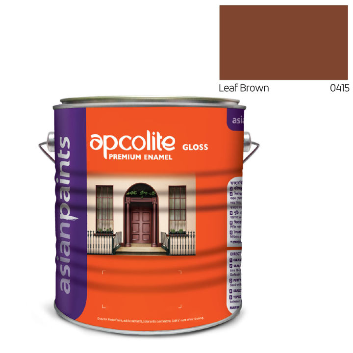 Apcolite Premium Gloss Paint - Leaf Brown - 4L | Daraz.com.bd