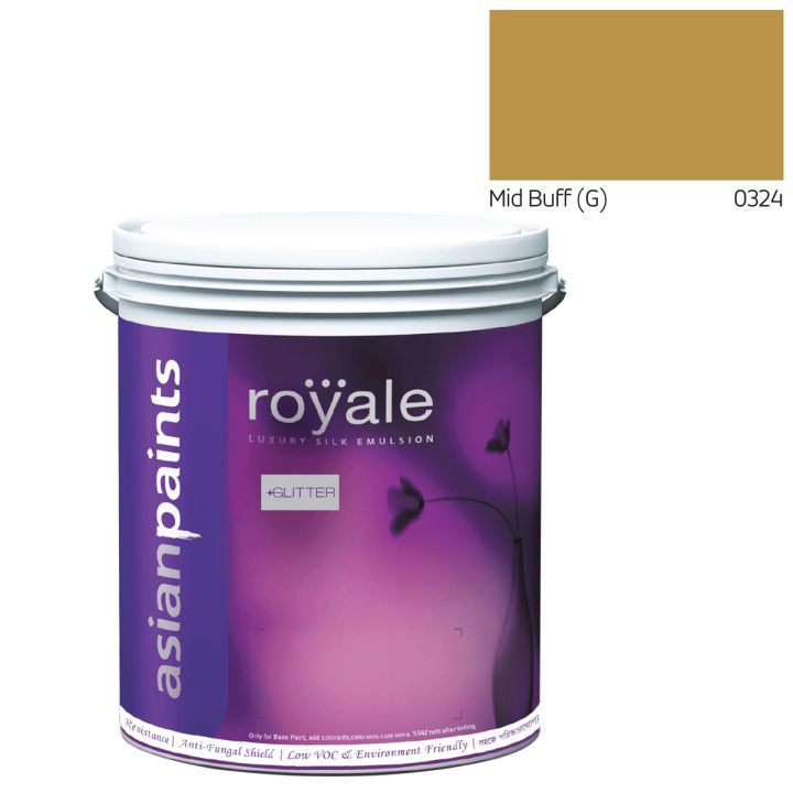 Asian Paints Royale Luxury Silk Emulsion Glitter (Gold) - Mid Buff (G ...