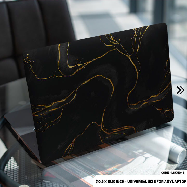 Black Marble Texture Laptop Skin For Any Kind of Laptop Waterproof ...