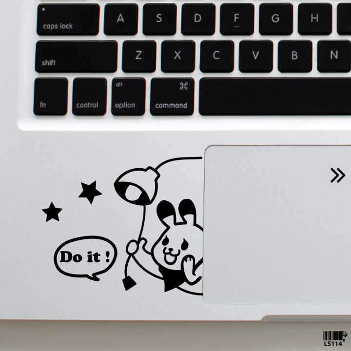 Cartoon Cat Motivation (Left) Laptop Skin & Laptop Sticker Waterproof ...