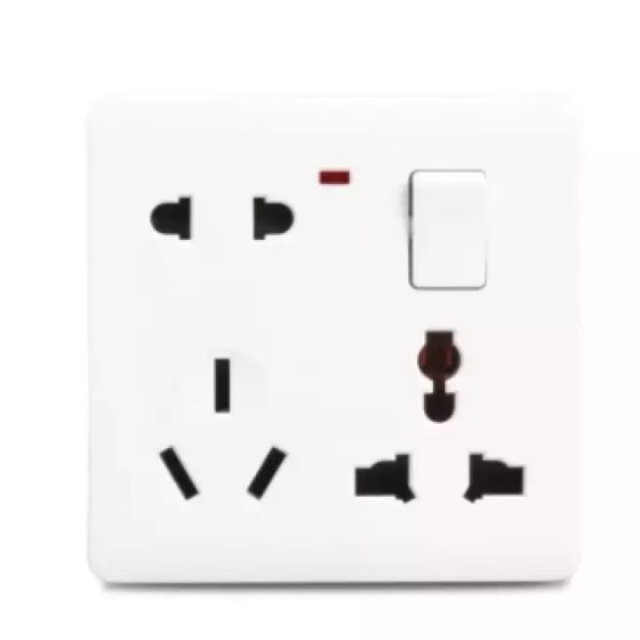 Multifunction 8 Pin Single Gang Switch Socket | Daraz.com.bd