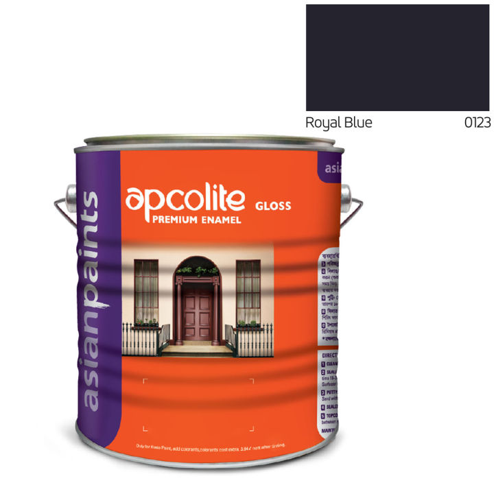 Apcolite Premium Gloss Paint - Royal Blue - 4L | Daraz.com.bd