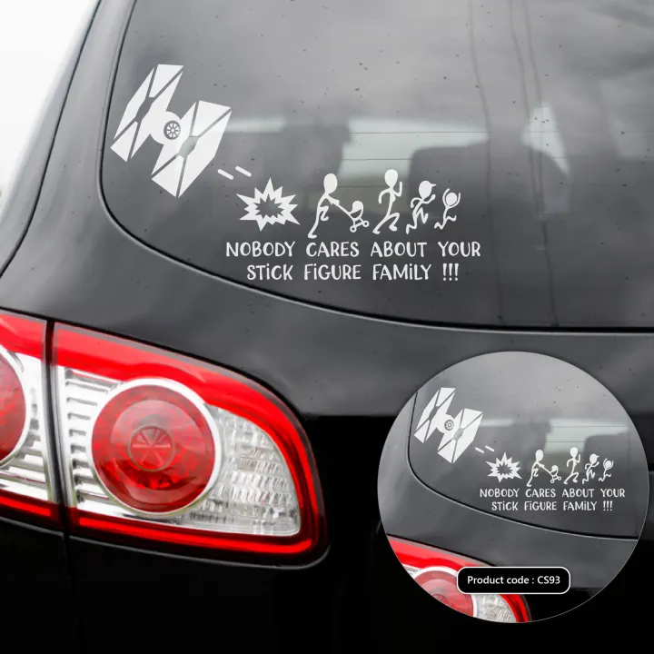 Darth Vader Shooting to Stick Family Car Vinyl Sticker Removable Car ...