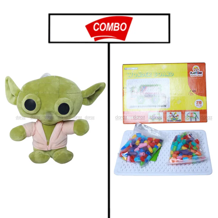 BABY YODA TEDDY WITH WONDER BOARD TOY COMBO PACK FOR YOUR KIDS | Daraz ...