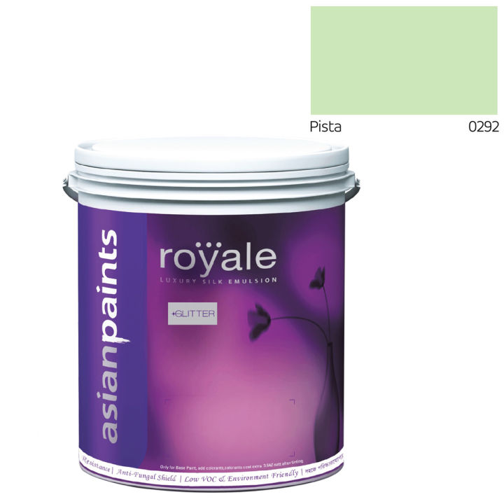 Asian Paints Royale Luxury Silk Emulsion Glitter (Gold) - Pista - 1L ...