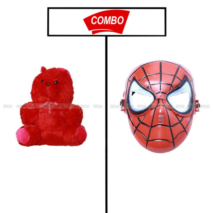 TEDDY BEAR & SPIDER MAN COSTUME MASK COMBO | Daraz.com.bd