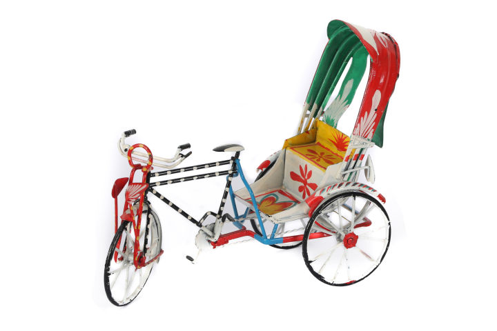 Rickshaw Showpiece (Metal, Hand Painted, Rickshaw Painting) | Daraz.com.bd