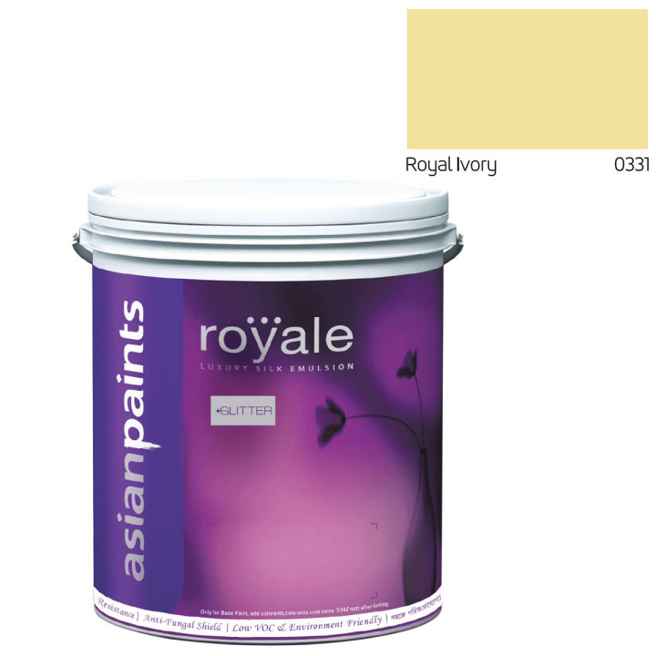 Asian Paints Royale Luxury Silk Emulsion Glitter (Gold) - Royal Ivory ...