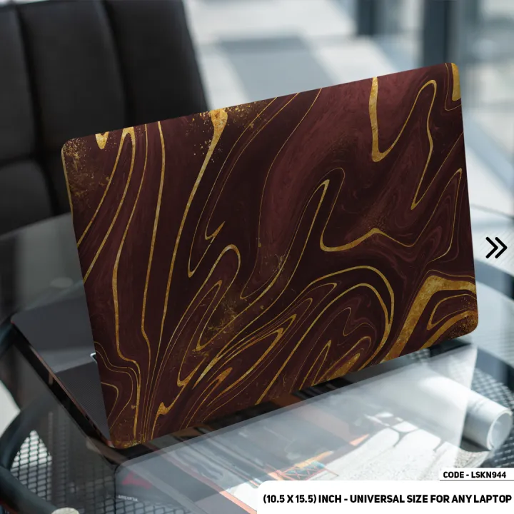 Orange Marble Texture Laptop Skin Vinyl Decal Laptop Sticker For Any ...