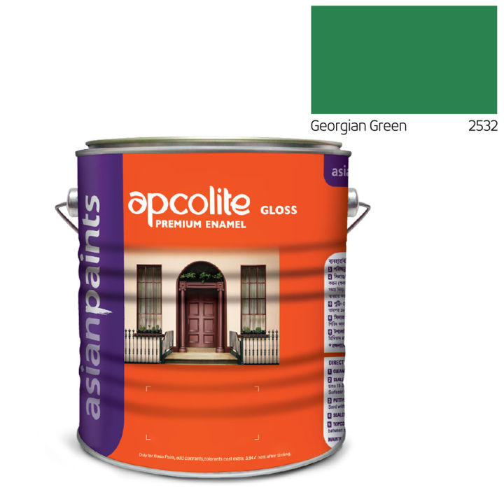 Apcolite Premium Gloss Paint - Georgian Green - 1L | Daraz.com.bd