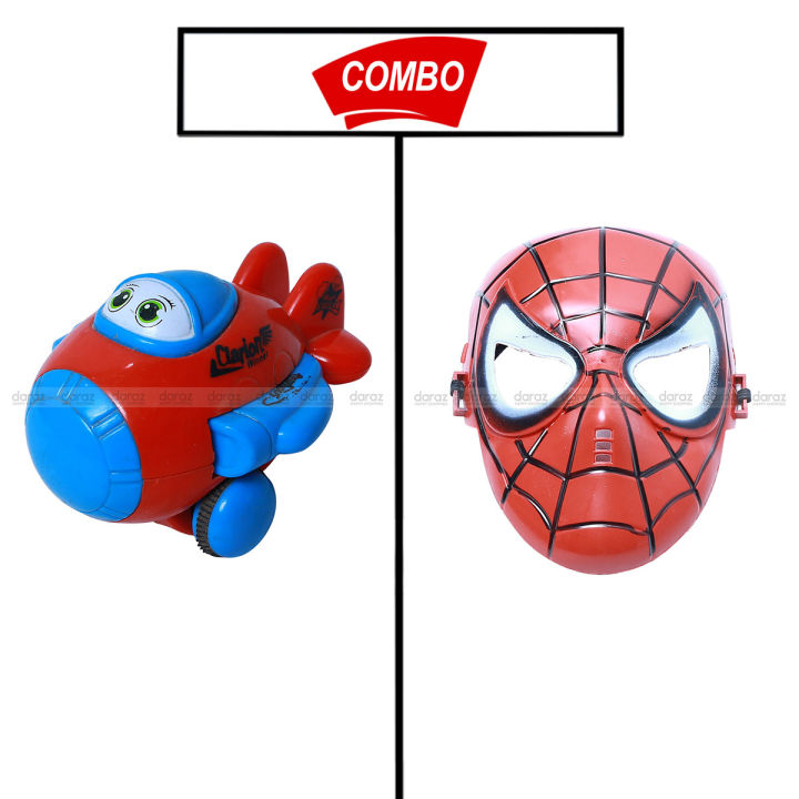 TOY PLANE & SPIDER MAN COSTUME MASK COMBO | Daraz.com.bd