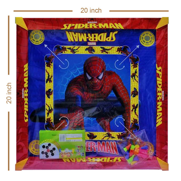 spider man Carrom Board with Ludo 20*20 inch | Daraz.com.bd