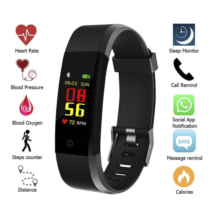M3/M4 type D115+ PLUS Bluetooth Bracelet Smart Watch iOS / Android | Daraz.com.bd
