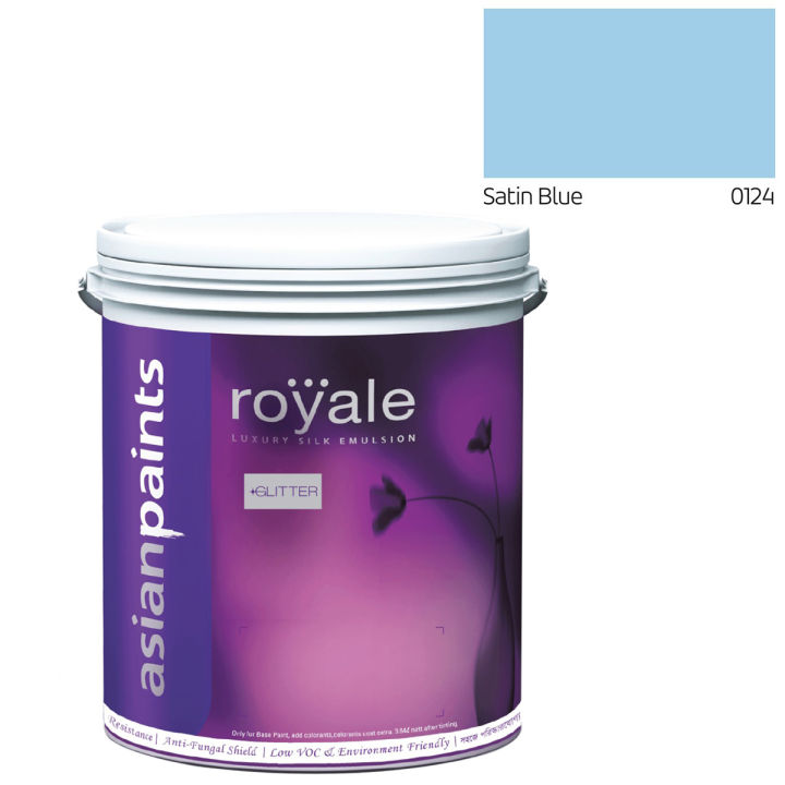 Asian Paints Royale Luxury Silk Emulsion Glitter (Gold) - Satin Blue ...