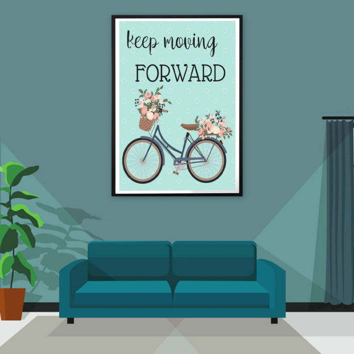 Keep Moving Forward Poster With Wall Decoration Frame | Daraz.com.bd