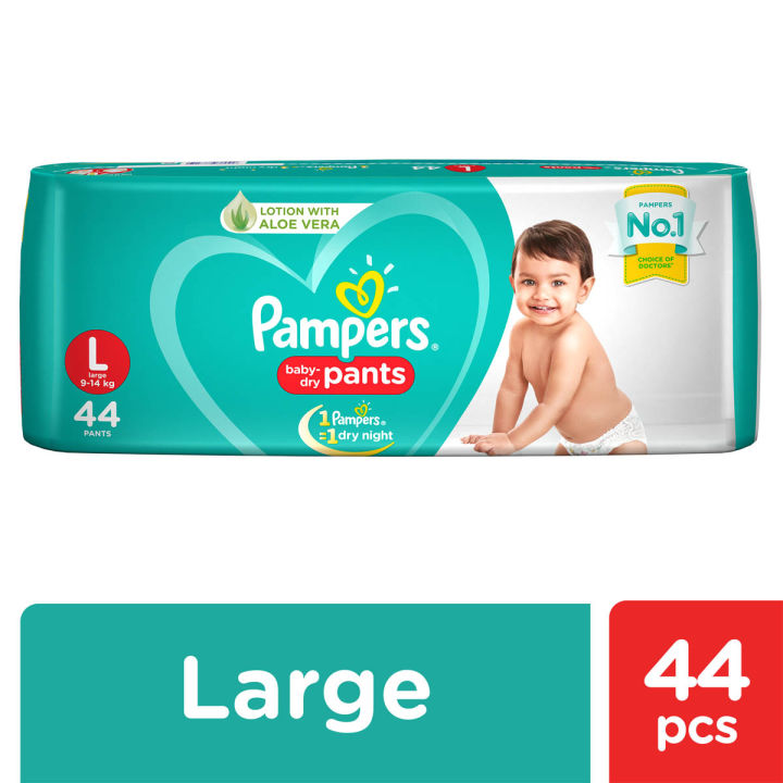 Pampers Jumbo Pack Large 44pcs (India) | Daraz.com.bd