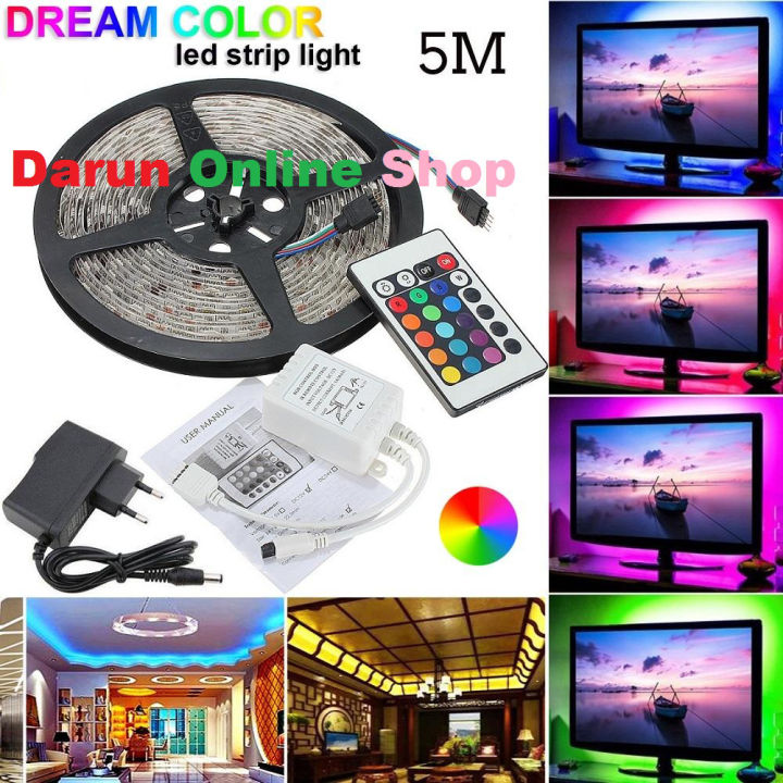 LED Strip Light Remote Control Color Changing Light with Sticker ...