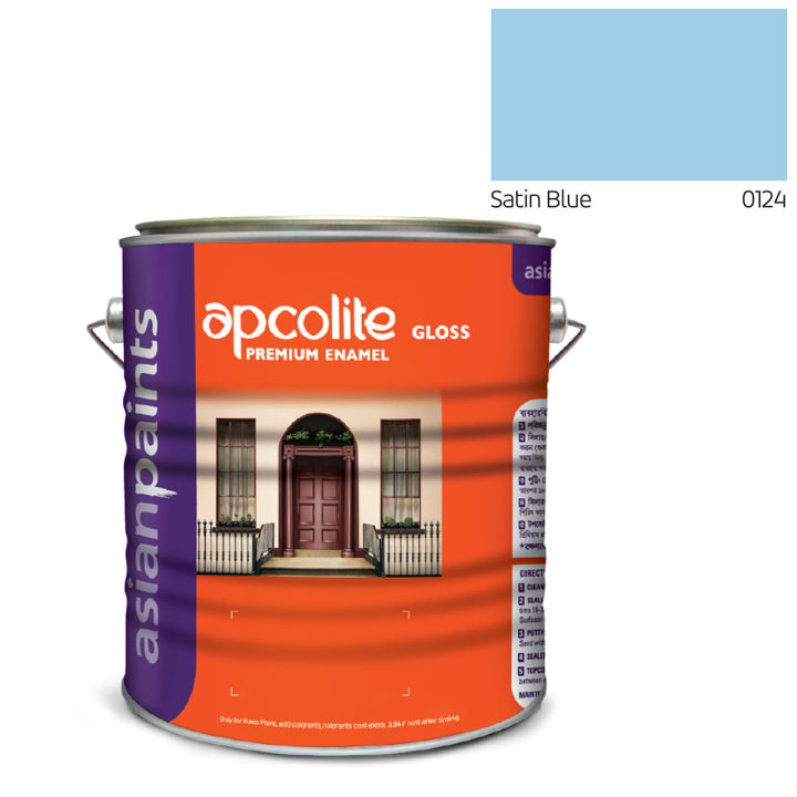 Apcolite Premium Gloss Paint - Satin Blue - 4L | Daraz.com.bd