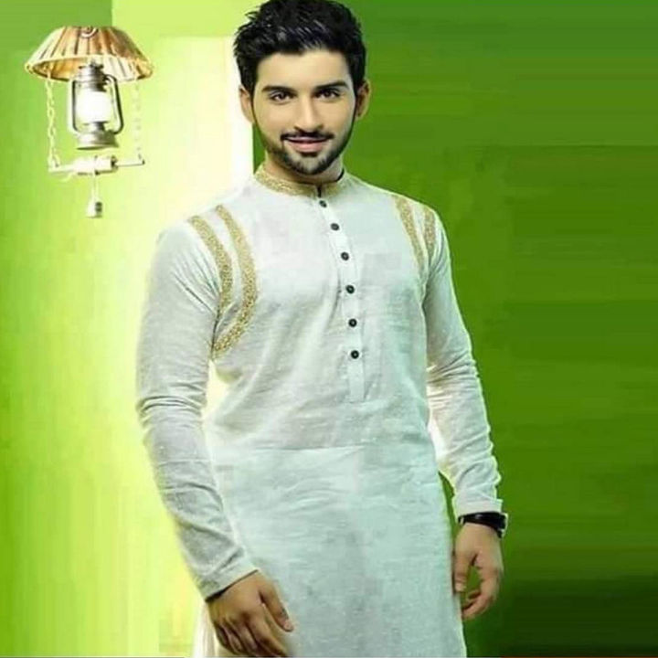Panjabi for Men White Design | Daraz.com.bd