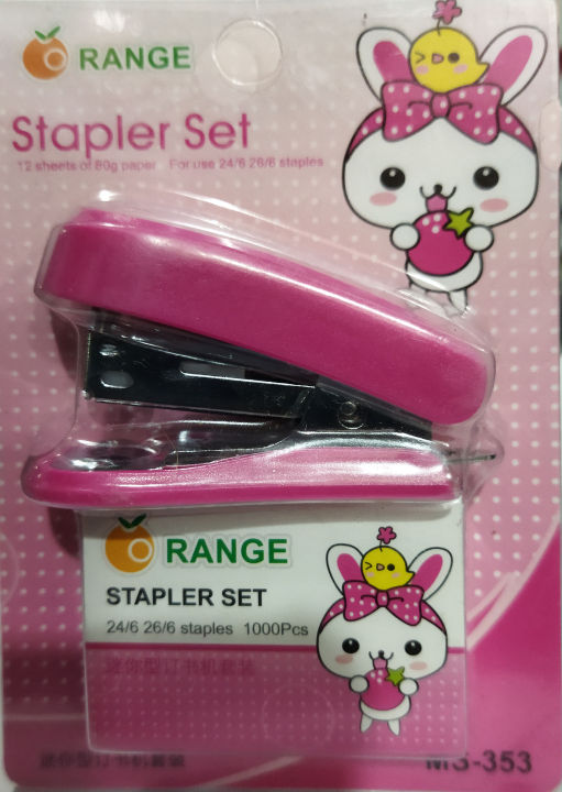 Range MS-353 Medium Stapler -Grean / Pink/ Stapler set with pin | Daraz ...